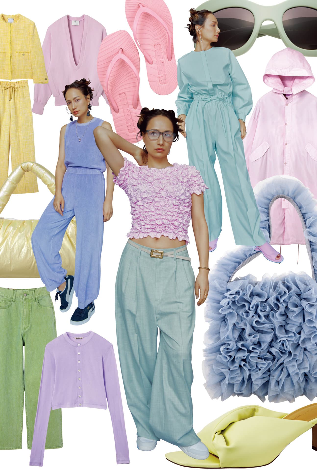 40代以上が着る【甘くないパステルカラー】が素敵。スタイリスト百々千晴さんと考える旬リスト｜【公式】オトナミューズ ウェブ（otona MUSE）